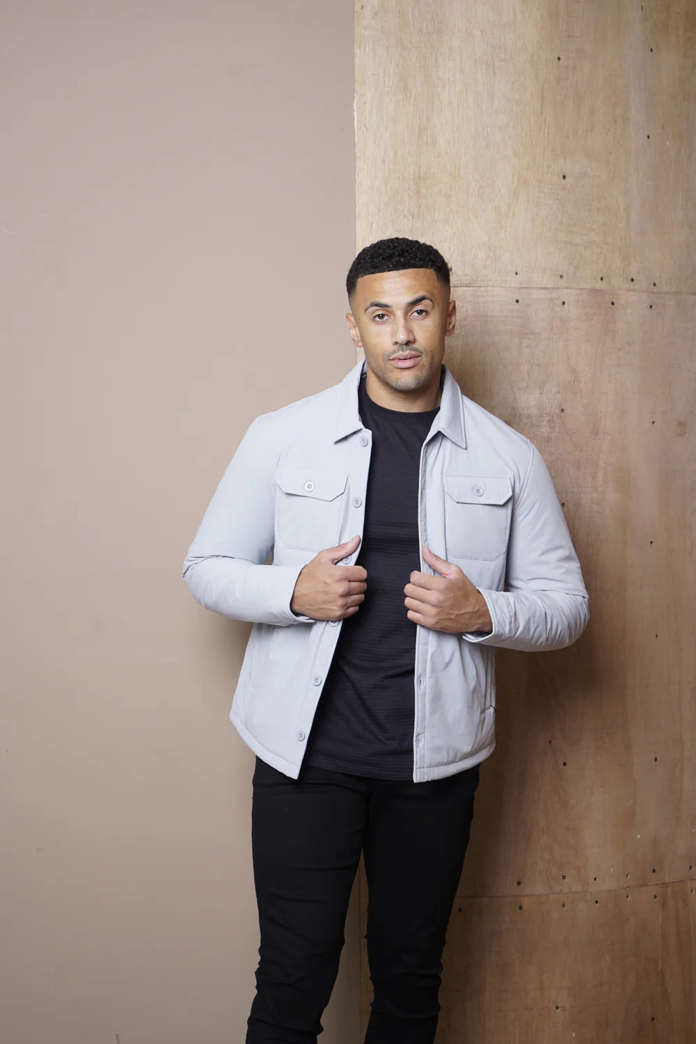 Capo Quilted Overshirt Jacket - Light Grey – LITCollective