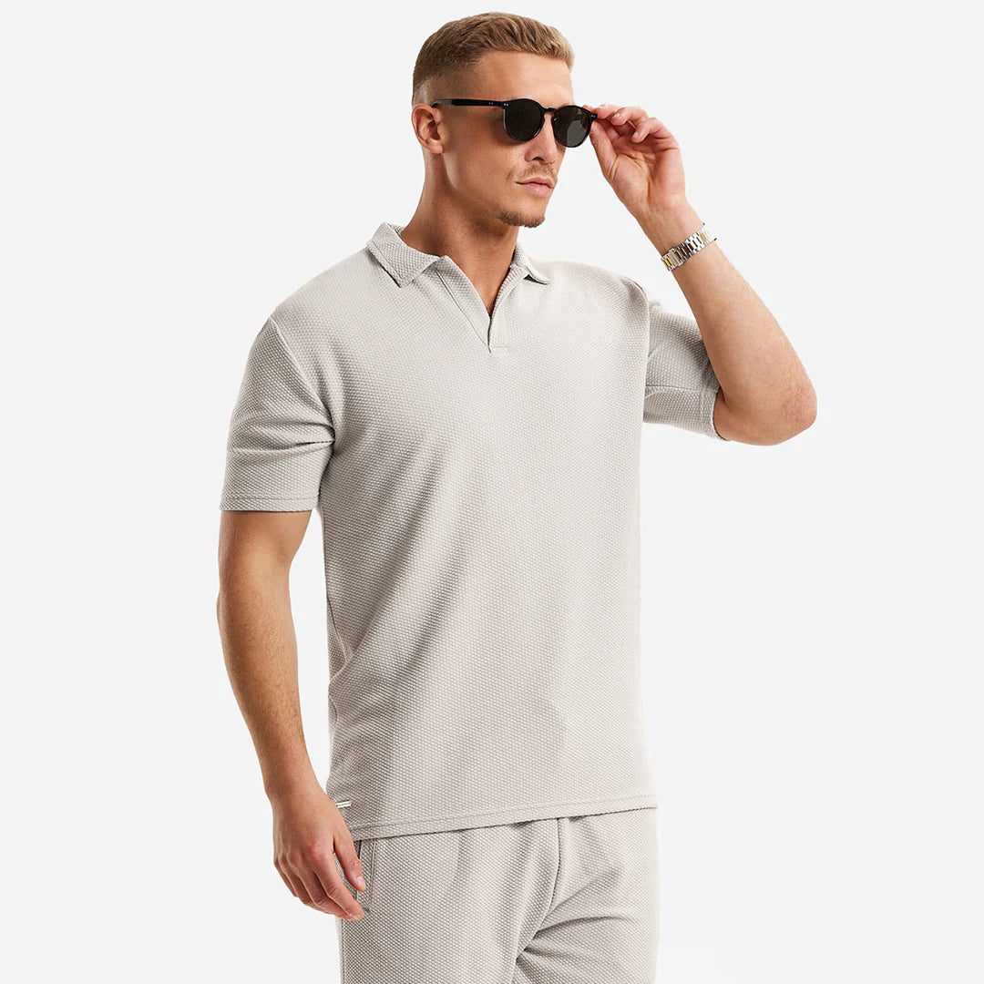 Mercier Polo Shirt - Cement – LITCollective