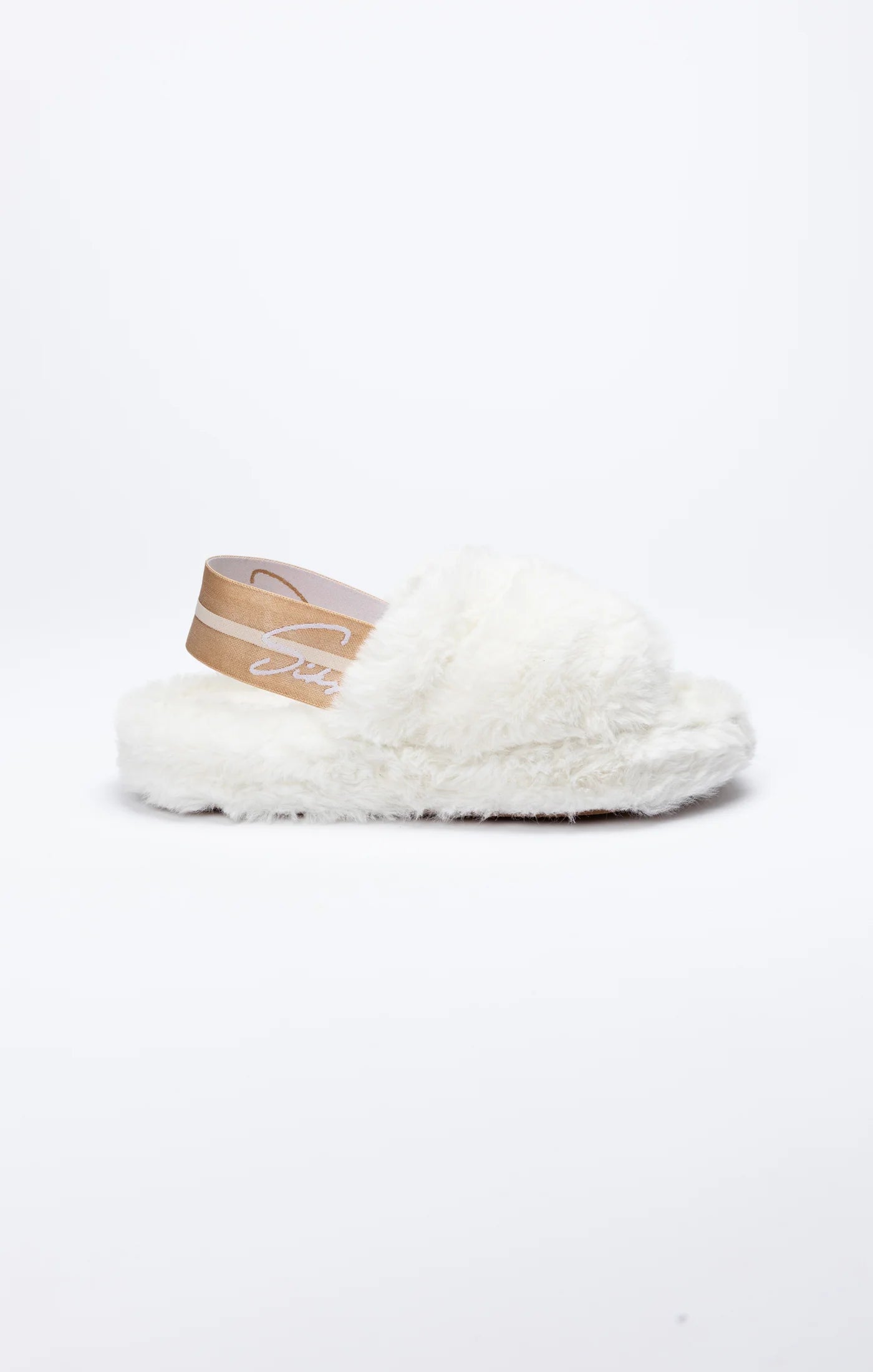 White Fluffy Slide Slipper – LITCollective